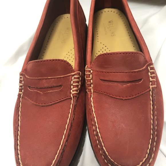 G.H. Bass & Co. | Shoes | Bass Weejuns Red Suede Loafers Size 9 | Poshmark